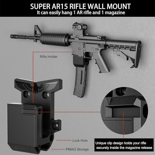 Snapklik.com : Witto AR15 Wall Mount For 223/5.56 Rifle+Magazine, AR ...
