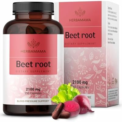 Amazon.com: Herbal Roots Organic Beet Root Powder Capsules - 1,500mg ...
