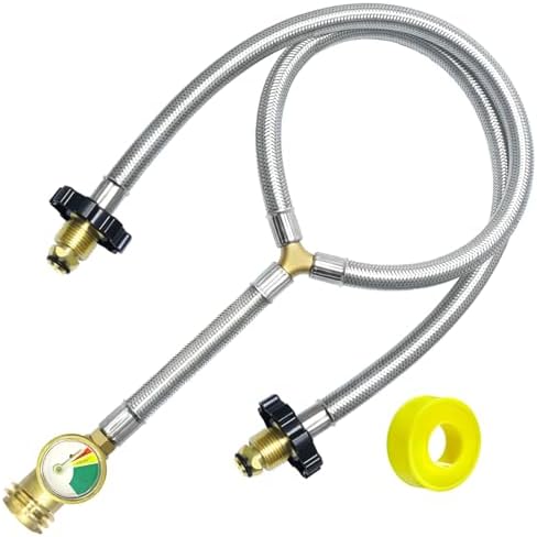 Amazon.com : Dual Propane Tank Connection Kit - Two Way POL & QCC Y ...