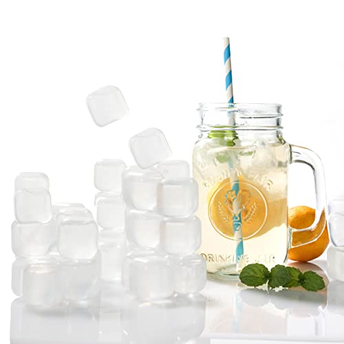 Snapklik.com : Reusable Ice Cube Plastic Ice Cubes 25 Pack White ...