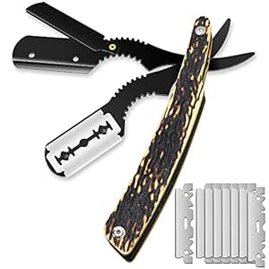 Amazon.com: Professional Barber Straight Razor with 100 Single Edge ...