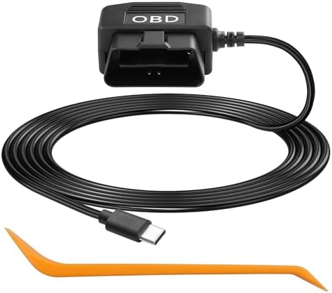 CERRXIAN OBD Power Cable for Dash Camera OBD2 to Type C Adapter ...