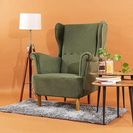 Sky Rise Decor Wing Chair for Living Room | Luxury Rest Arm Chair for ...