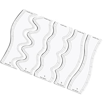 Amazon.com: Acrylic Wave Quilting Template Ruler, Transparent Sewing ...