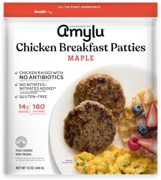 Amazon.com: Amylu Foods Chicken Sausage Breakfast Patties, Maple ...
