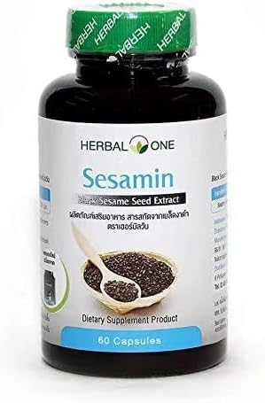 Amazon.com: Herbal One Black Sesamin 200mg X 60 Capsules : Health & Household