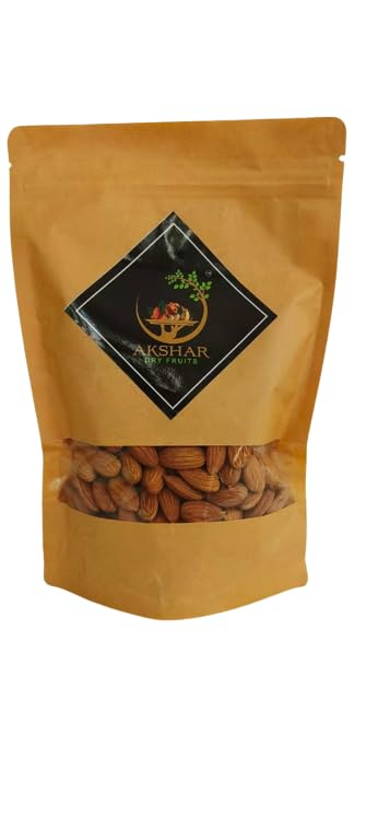 AKSHAR DRY FRUITS Almond, Supreme, Whole, Raw, Unsalted, Unroasted Nuts ...