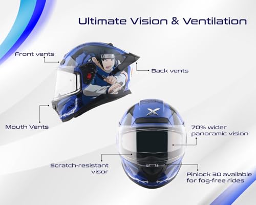 Axor Saber Sasuke ISI ECE and DOT Certified Gloss Finish Full Face ...