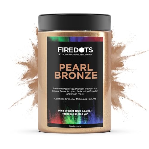 FIREDOTS Pearl Bronze Mica Powder - 100 Grams - Epoxy Resin Color ...