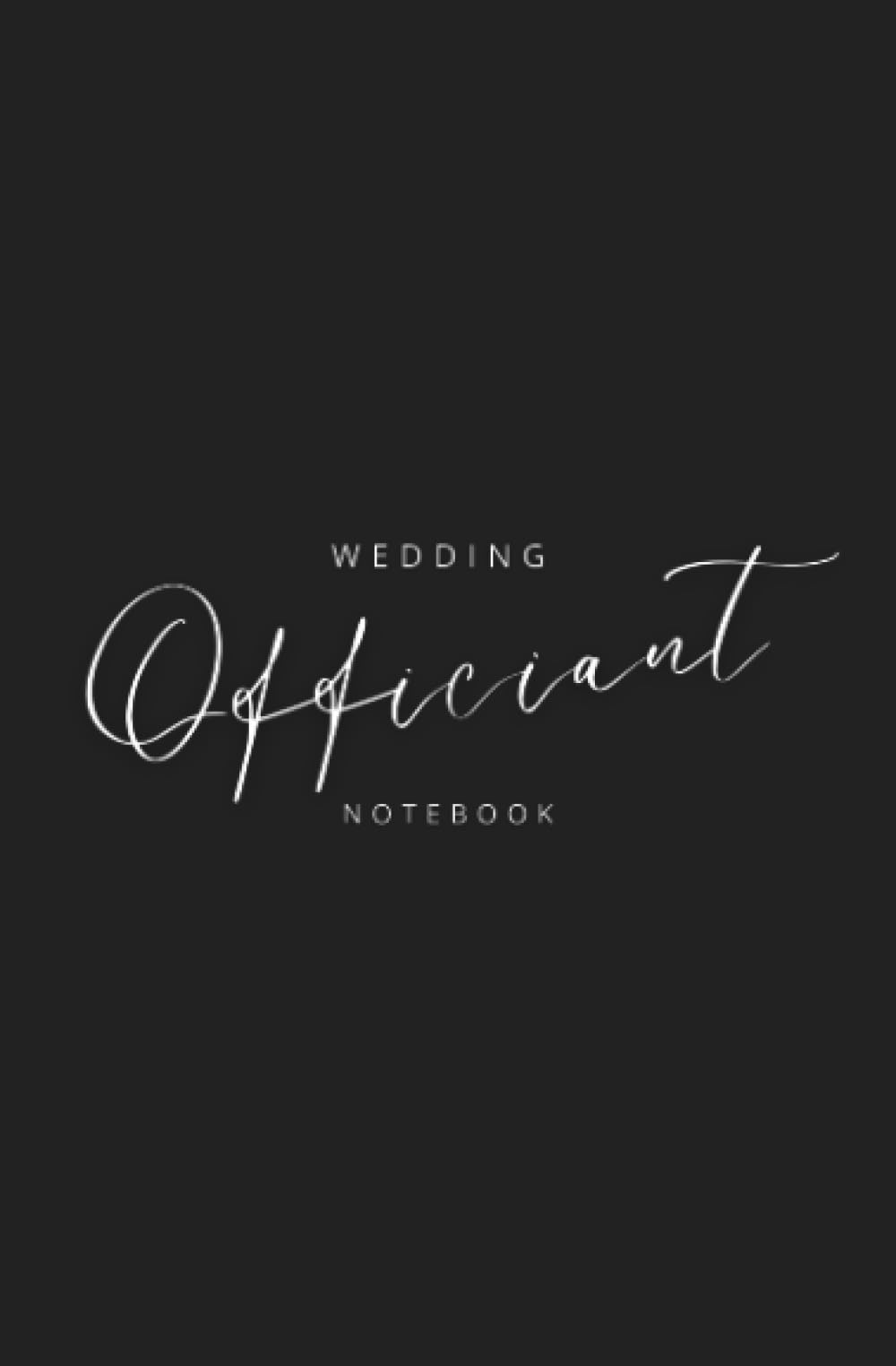 Wedding Officiant Notebook: Black Wedding Ceremony Book for Pastors ...
