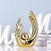 Amazon.com: XMGZQ Home Decor Golden Ceramic Statue,Gold Decor Abstract ...