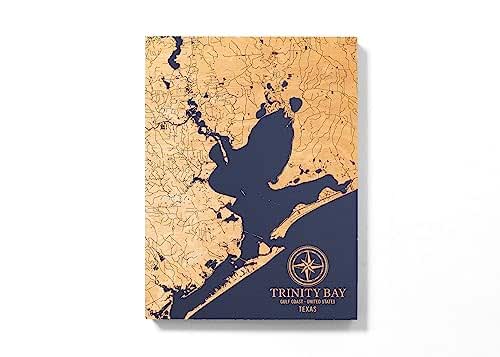 Amazon.com: Trinity Bay, Texas Coast Map : Handmade Products