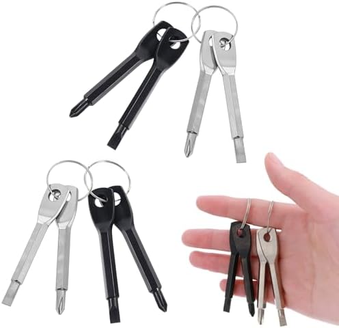 8 Pieces Chain Flathead Phillips Screwdriver Set Pocket Keychain ...