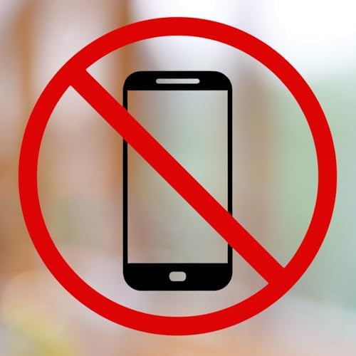 Amazon.com: dealzEpic - Transparent No Mobile Phone Use Signs | Cell ...
