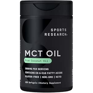 Sports Research Keto MCT Oil Capsules derived from Coconut Oil | Keto Fuel for The Brain & Body ...