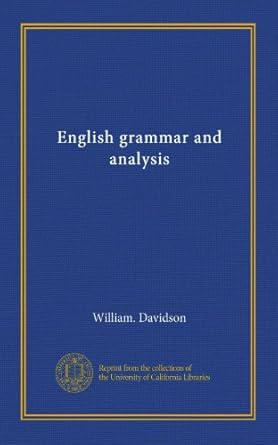 English grammar and analysis : Amazon.in: Books