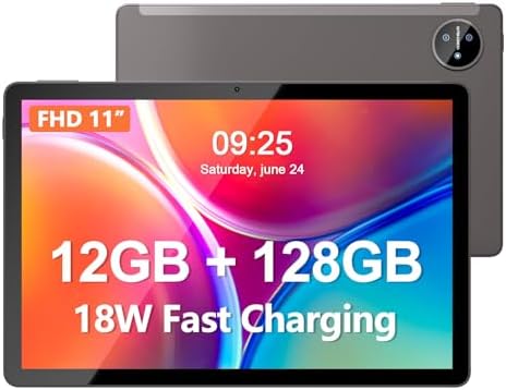 PRITOM 11 inch Android 13, 4G Phone Tablet, 12GB(6+6GB Expand),128 GB ...