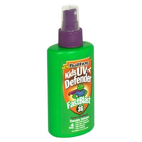 Amazon.com : Bull Frog Spray Sunblock, Kids UV Defender, SPF 36, 4.7 ...