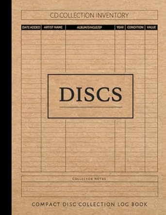 CD Collection Log Book: Compact Disc Collector Journal. Note & Capture ...