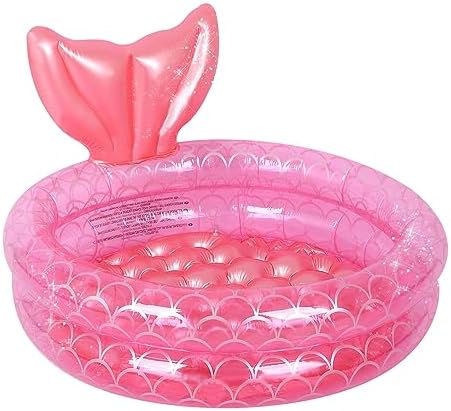 Mermaid Tail Shaped Inflatable Paddling Pool for Kids, Baby Swimming ...