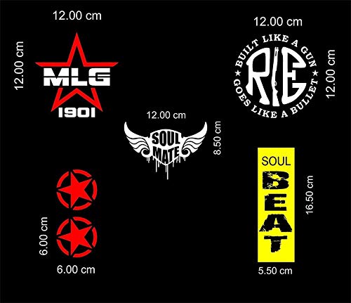 ARWY® Bike Sticker E3 Customized Combo Kit of Water Resistant Stickers ...