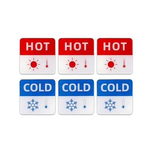 Amazon.com: Hot Cold Water Sign Self-adhesive Cold Hot Stickers, 1.42 ...
