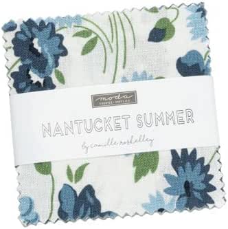 Amazon.com: Moda Nantucket Summer Mini Charm Pack 42 Precut 2.5" Quilt ...