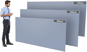 Amazon.com: Projector Screen 80-Inch Portable Projector Screen 16:9 ...