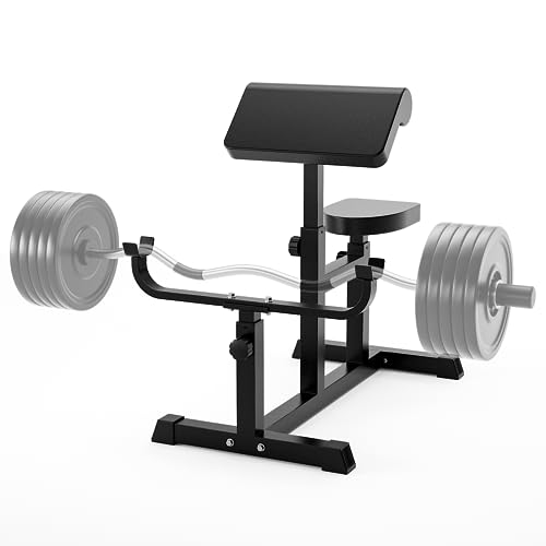 Snapklik.com : Adjustable Arm Preacher Curl Weight Bench, Seated ...