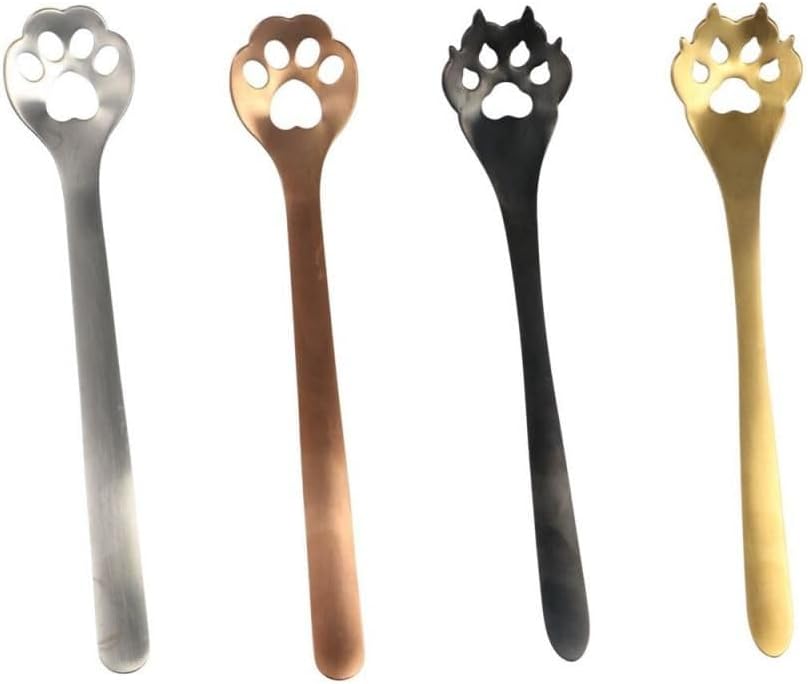 Amazon.com: Cat Paw Coffee Spoons, BENBO 4PCS Cute Cat Paw Claw ...