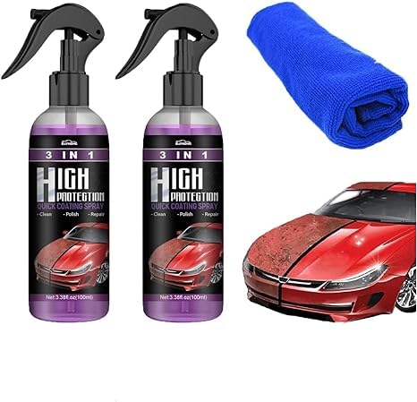 3 in 1 High Protection Quick Car Coating Spray, Extreme Slick Streak ...