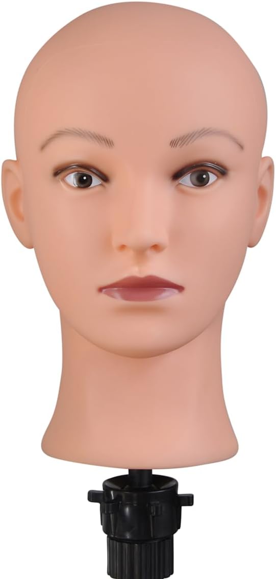 Amazon.com: TKIMHEQ Bald Female Mannequin Head Makeup Training Head Wig ...