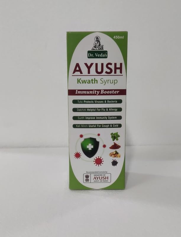 Dr. Veda's Ayurvedic Herbal Ayush Kwath Syrup | Immunity Booster Syrup ...