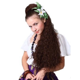 Amazon.com : プリシラ（Prisila） Priscilla HULA-01 Long Waffle Hula Wig, Heat ...