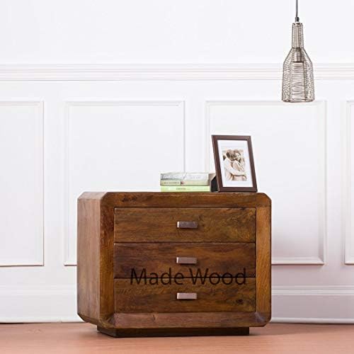 Gitanshi Hanidcraft Premium Sheesham Wood Bedside Table with 2 Drawers | Wooden Nightstand End ...