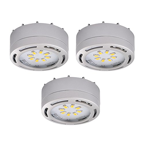 Amax Lighting - 3Led Puck Light 120V. - Nickel Led Board With 24 1/2 ...
