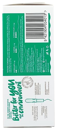 Organic Initiative Super Absorbency Organic Tampons Unscented 14 Count ...