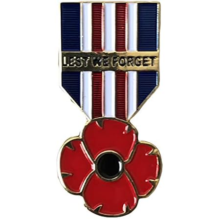 Red Poppy Badges and Pins 2021 Lest We Forget Remembrance Day Medal ...