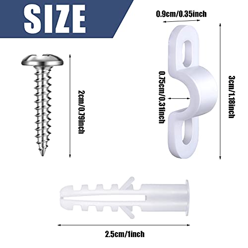 Snapklik.com : Wire Shelf Loop Clips White Plastic Shelf Clips Screws ...