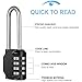 Disecu 2.5 Inch Long Shackle Combination Lock 4 Digit Outdoor ...