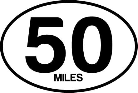 Amazon.com - Liphontcta 50 Miles Oval Decal - Automotive Decals
