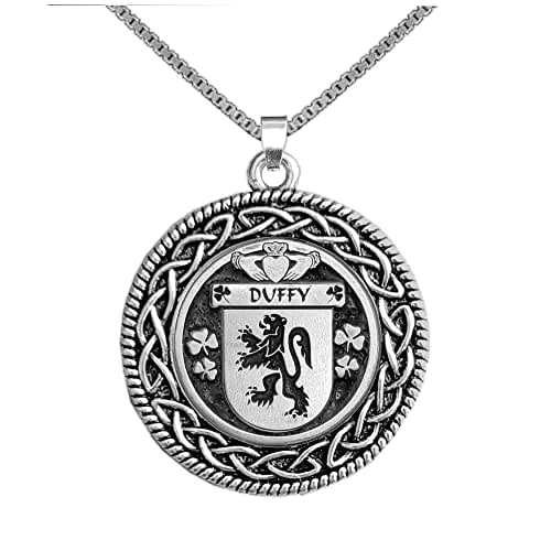 Amazon.com: Duffy Irish Coat of Arms Celtic Interlace Disk Pendant ...