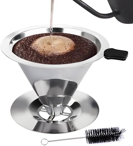 Amazon.com: Laiyeoy Pour Over Coffee Dripper, Slow Drip Paperless ...