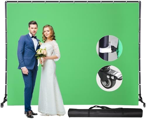 MOUNTDOG Photo Backdrop Stand Kit 10x6.5ft Background Stand Support ...