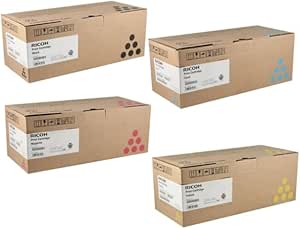 Amazon.com: Genuine Ricoh SP C310HA 406475, 406476, 406477, 406478, High Yield Toner Bundle Set ...