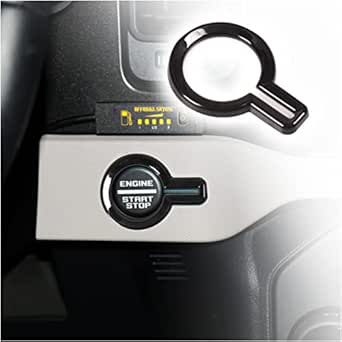 Amazon.com: Sukemichi Push Start Button Cover Decoration Protector Ring ...