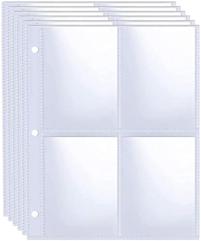 Amazon.com: EnvyPak Platinum Series 4 Pocket Trading Card Page for Mini Binders - Pack of 20 ...