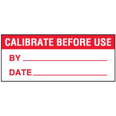 Amazon.com: Label-CALIBRATE Before./ROLL Roll of 500 Labels ...