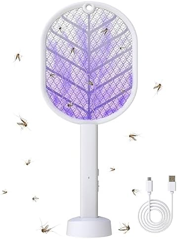 Electric Fly Swatter 2-in-1 Electric Killer Racket Electric Mosquito ...