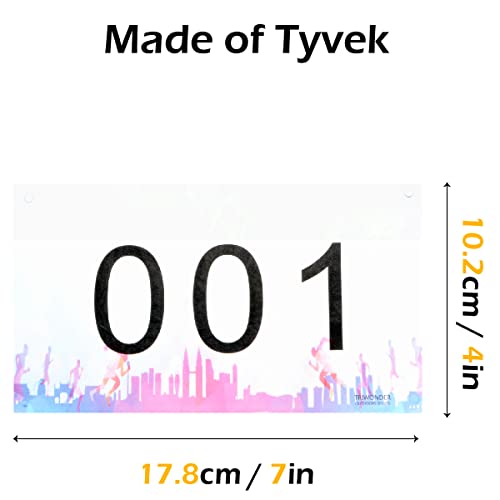TRIWONDER Tyvek Running Bib Competitor Numbers With Safety Pins Running Numbers Paper Tags For triwonder-tyvek-running-bib-competitor-numbers-with-safety-pins-running-numbers-paper-tags-for